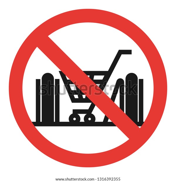 No Carts Escalator Icon Simple Illustration Stock Vector (Royalty Free ...