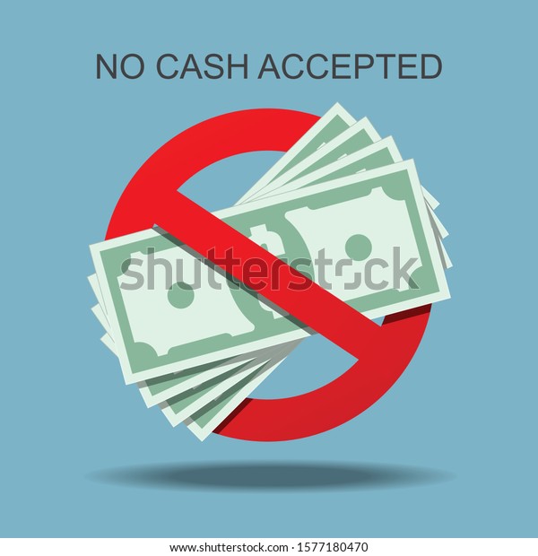 No Cash Accepted Vector Illustration Stock Vector (Royalty Free ...