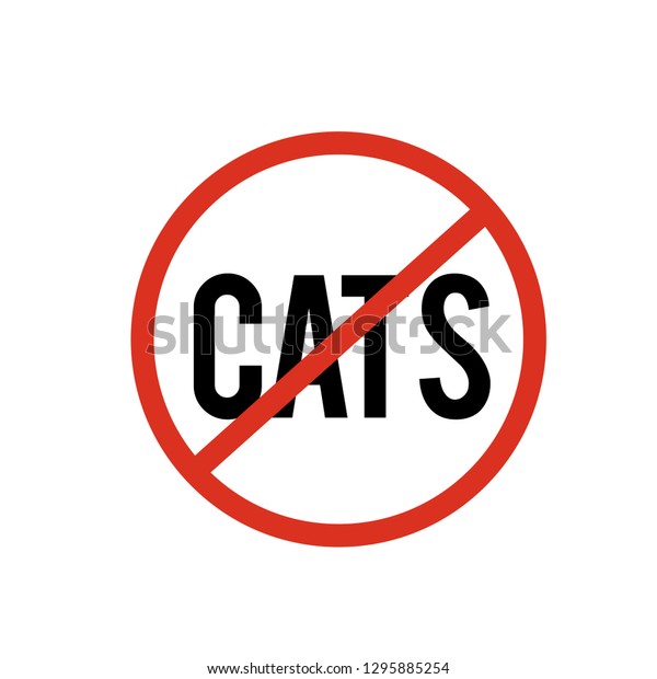 No Cats Icon Vector No Cats Stock Vector (Royalty Free) 1295885254 ...