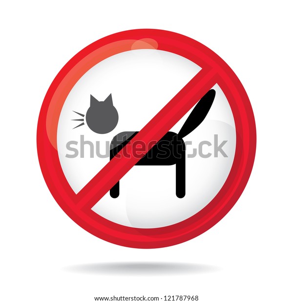 No Cats Sign Do Not Allowed Stock Vector (Royalty Free) 121787968
