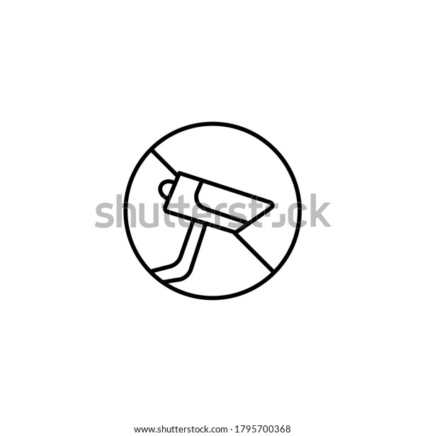 No Cctv No Surveillance Camera Simple Stock Vector (Royalty Free ...