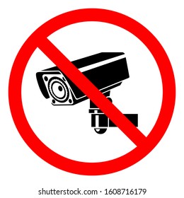 No Cctv Symbol Sign Vector Illustration Stock Vector (Royalty Free ...