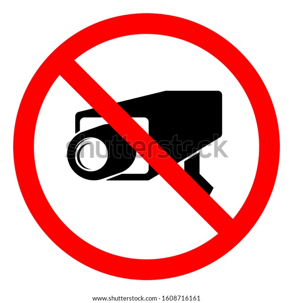 No Cctv Symbol Sign Vector Illustration 스톡 벡터(로열티 프리) 1608716161 ...