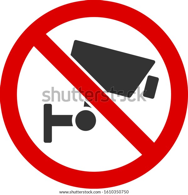 No Cctv Watching Vector Icon Flat Stock Vector (Royalty Free ...