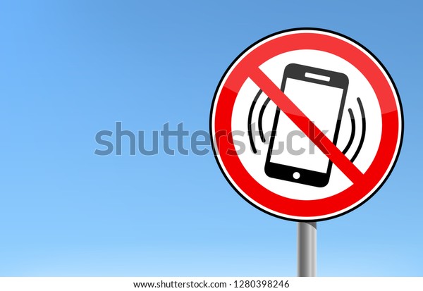 No Cell Phone Mobile Phone Forbidden: เวกเตอร์สต็อก (ปลอดค่าลิขสิทธิ์ ...