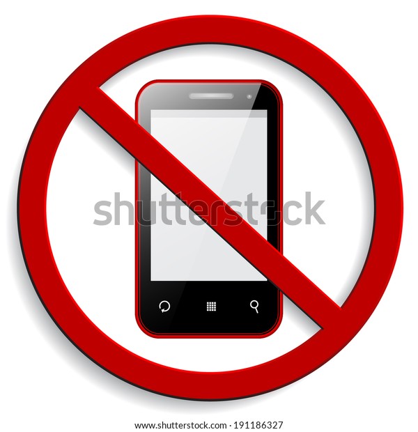 No Cell Phone Sign Stock Vector (Royalty Free) 191186327 | Shutterstock