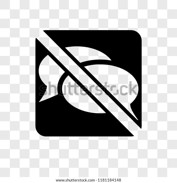 No Chatting Vector Icon Isolated On Stock Vector (Royalty Free ...