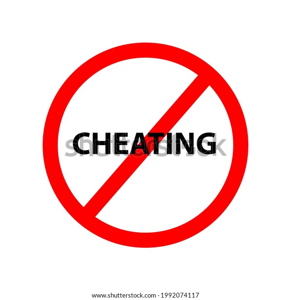 No Cheating Written English Language Vector Stock Vector (Royalty Free ...