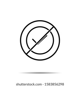 No Check Mark Icon Simple Thin Stock Vector (Royalty Free) 1583856298 ...