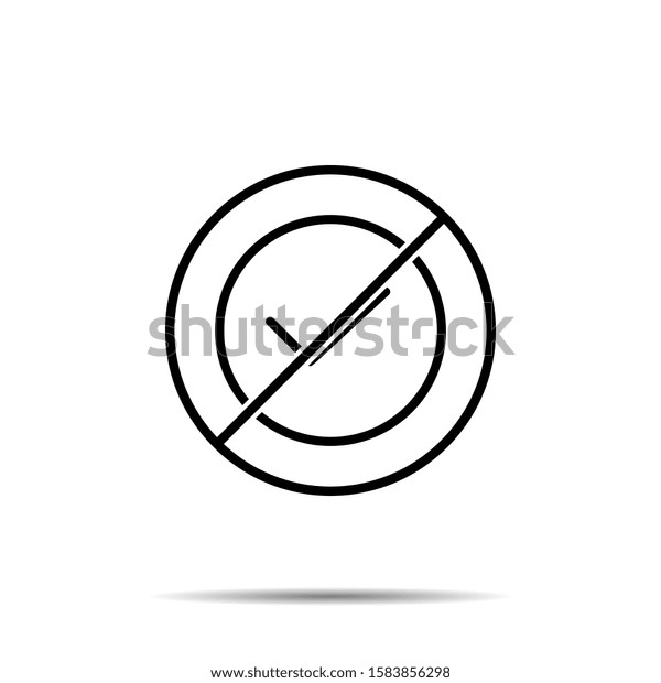 No Check Mark Icon Simple Thin: vector de stock (libre de regalías ...