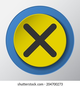 No Check Mark Paper Icon Shadow Stock Vector (Royalty Free) 204700273 ...