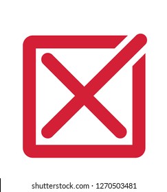 No Check Marks Vector Illustration Red 스톡 벡터(로열티 프리) 1270503481 ...