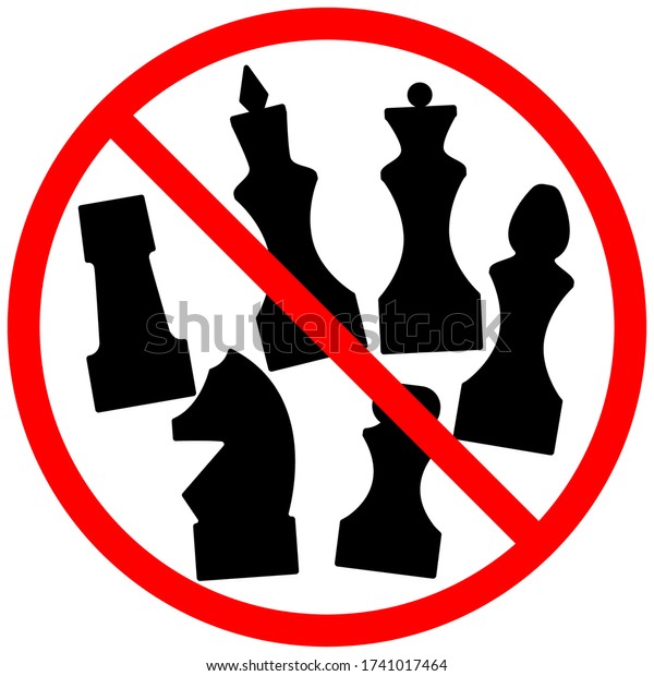 No Chess Icon Chess Pieces Crossed Stock Vector (Royalty Free ...