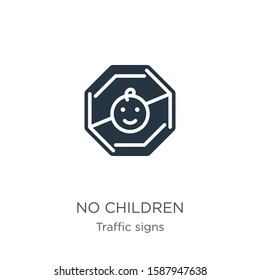 No Children Icon Vector Trendy Flat Stock Vector (Royalty Free ...