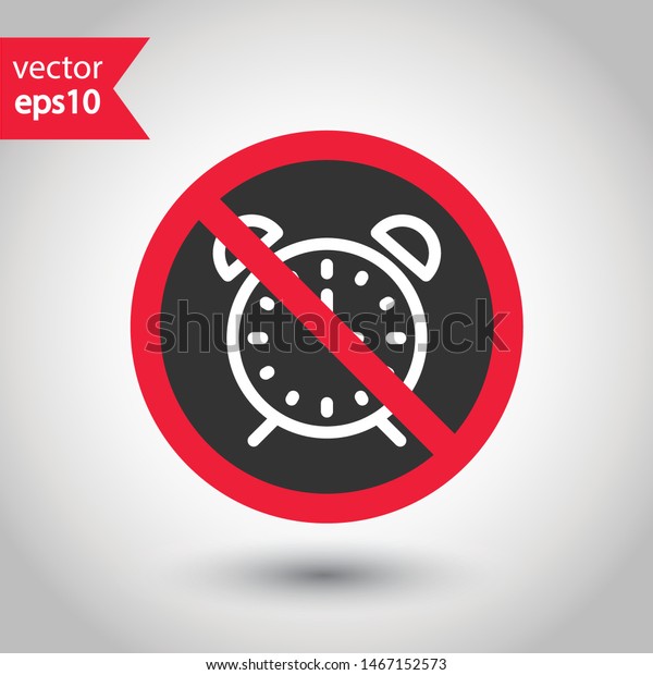 No Clock Icon Prohibited Clock Vector Stock Vector (Royalty Free ...