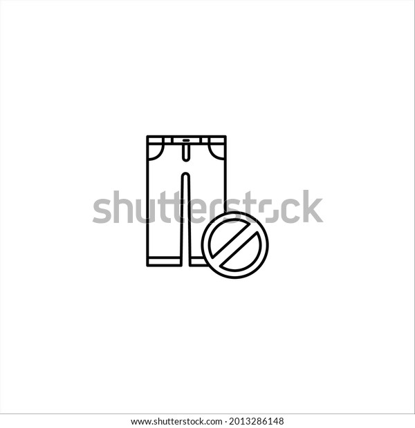 No Clothes Icon On White Background Stock Vector (Royalty Free ...