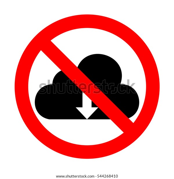 No Cloud Technology Sign Stock Vector (Royalty Free) 544268410 ...