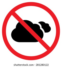 No Cloud Sign Illustration Stock Vector (Royalty Free) 544268494 ...