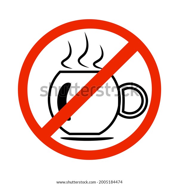 No Coffee Cup Sign Isolated On Stock Vector (Royalty Free) 2005184474 ...