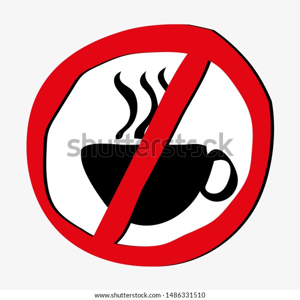 No Coffee Sign Vector Icon Stock Vector (Royalty Free) 1486331510 ...