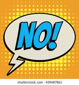 No Comic Book Bubble Text Retro Stock Vector (Royalty Free) 440308756 ...