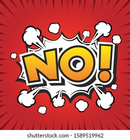 No Comic Pop Art Word Stock Vector (Royalty Free) 1589519962 | Shutterstock