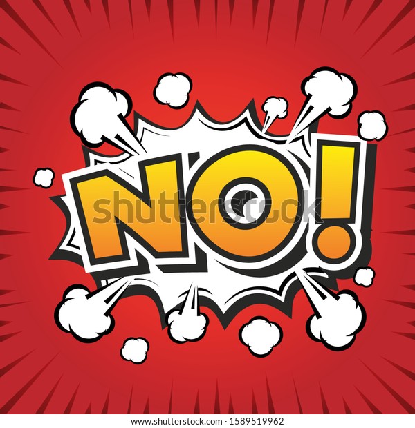 No Comic Pop Art Word Stock Vector (Royalty Free) 1589519962 | Shutterstock
