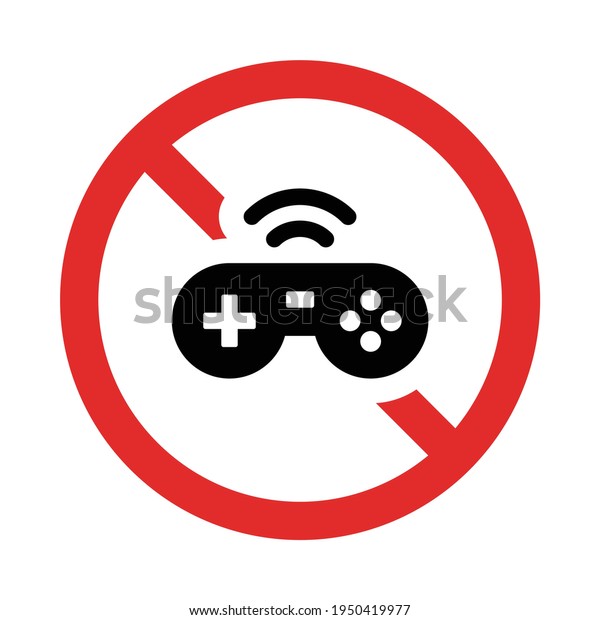 No Computer Game Allowed Sign Vector 库存矢量图（免版税）1950419977 | Shutterstock