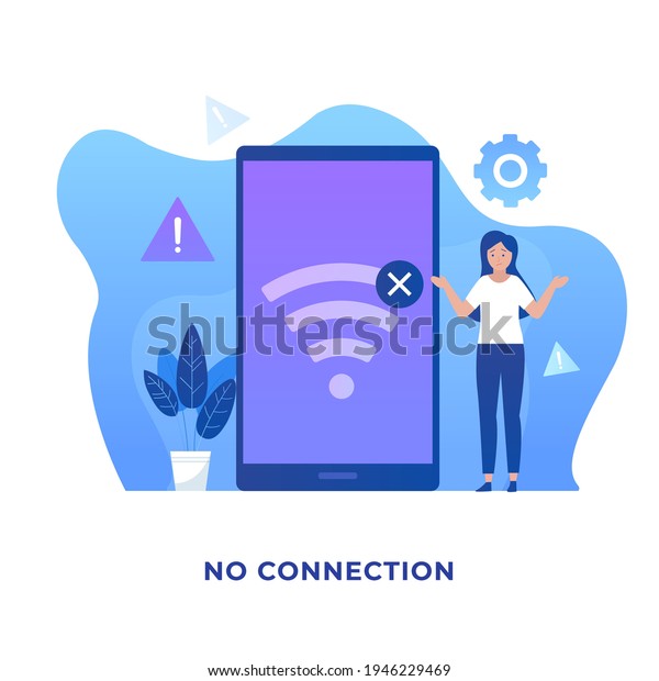 No hay concepto de ilustración de conexión. Ilustración de sitios web ...