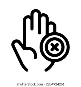 No Contact Icon Logo Isolated Sign Stock Vector (Royalty Free ...