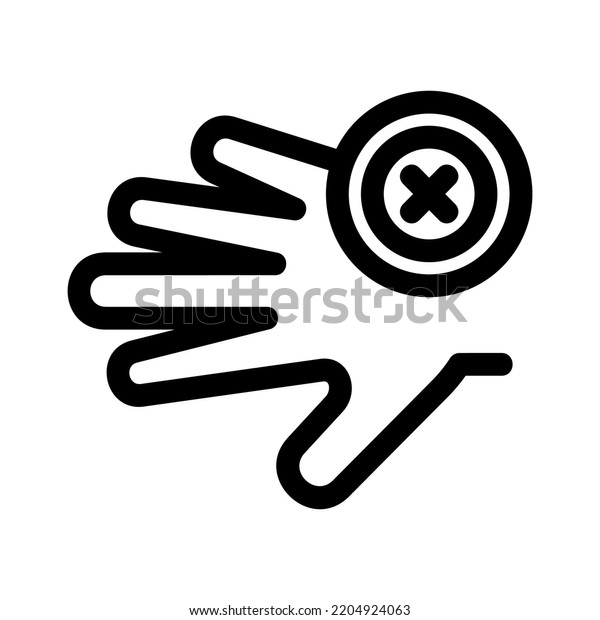 No Contact Icon Logo Isolated Sign Stock Vector (Royalty Free ...