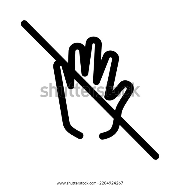 No Contact Icon Logo Isolated Sign Stock Vector (Royalty Free ...
