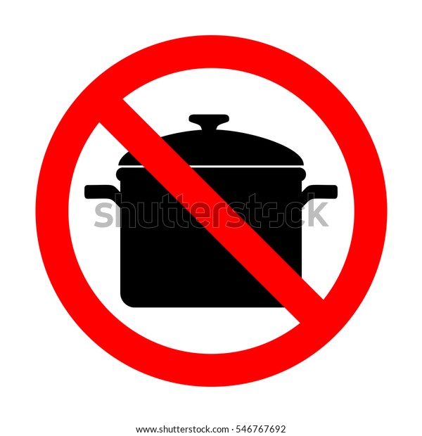 No Cooking Pan Sign Stock Vector (Royalty Free) 546767692
