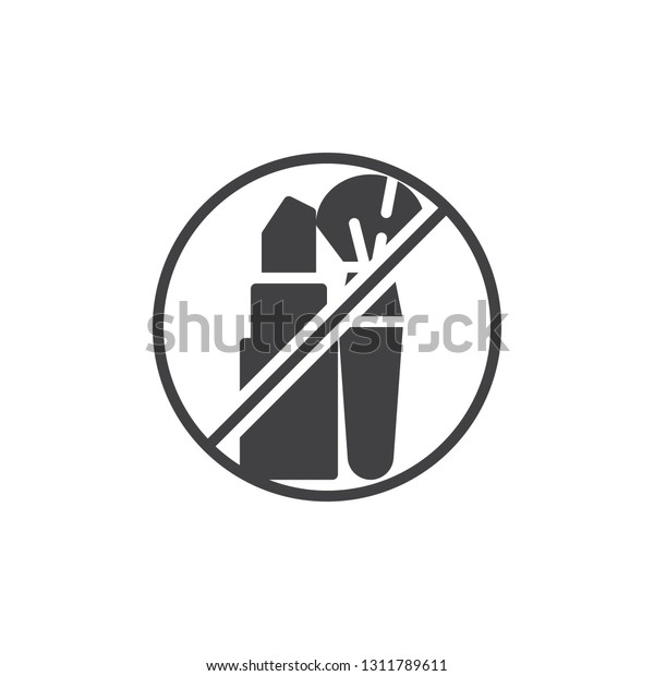 No Cosmetics Prohibition Sign Vector Icon Stock Vector (Royalty Free ...
