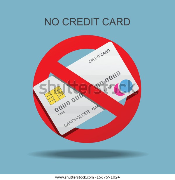 No Credit Card Allowed Signvector Illustration 스톡 벡터(로열티 프리) 1567591024 ...