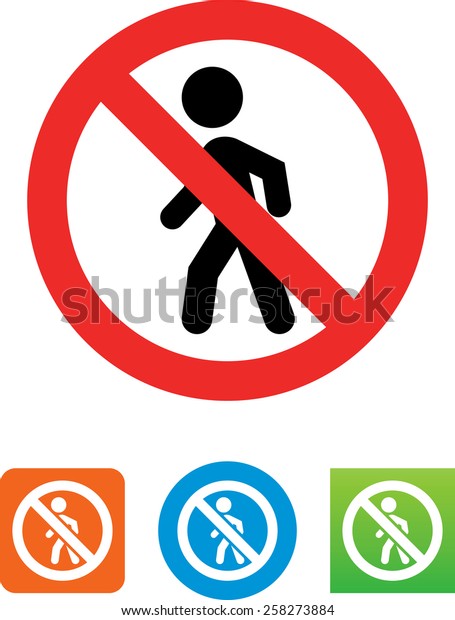 No Crossing Icon Stock Vector (Royalty Free) 258273884