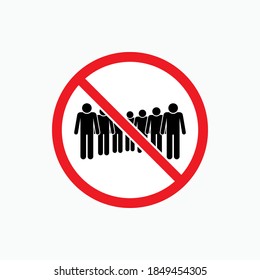 No Crowd Icon Symbol Vector Logo 库存矢量图（免版税）1849454305 | Shutterstock