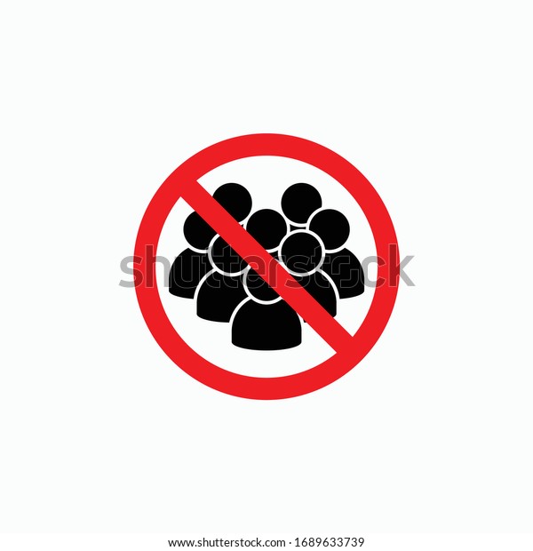 No Crowd People Icon Do Not 库存矢量图（免版税）1689633739 | Shutterstock