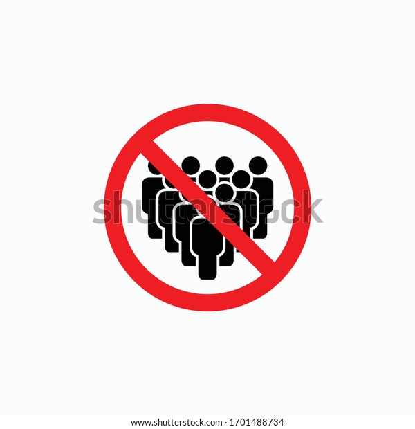 No Crowd People Icon Do Not Stock Vector (Royalty Free) 1701488734 ...