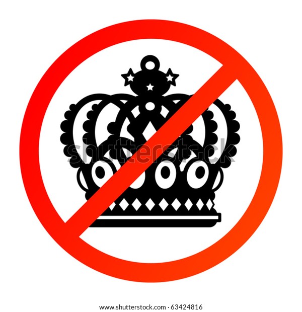 No Crown Sign Vector Illustration Stock Vector (Royalty Free) 63424816 ...