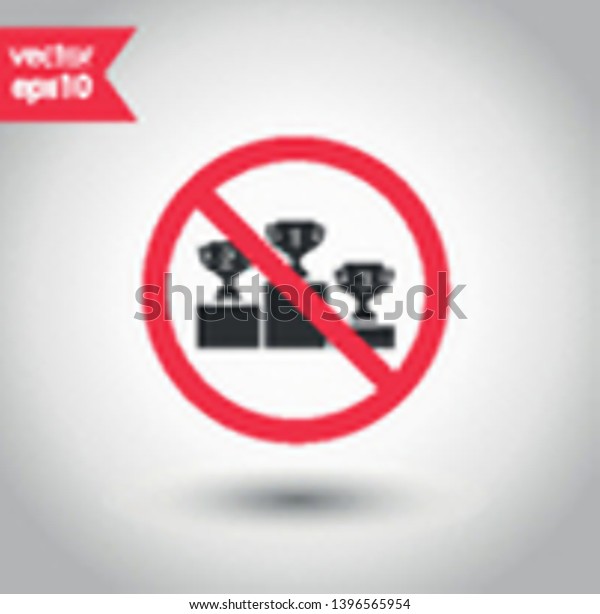 No Cup Icon Forbidden Goblet Icon Stock Vector (Royalty Free ...