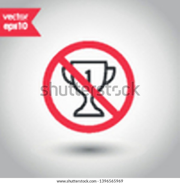 No Cup Icon Forbidden Goblet Icon Stock Vector (Royalty Free ...