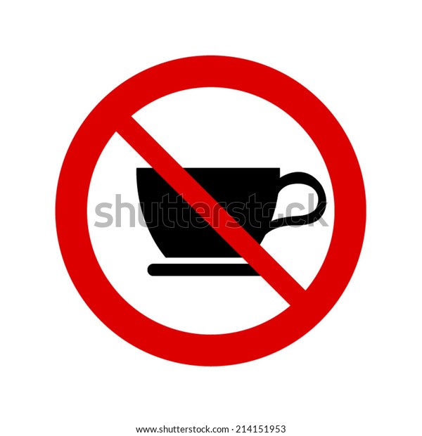 No Cup Sign Stock Vector (Royalty Free) 214151953 | Shutterstock