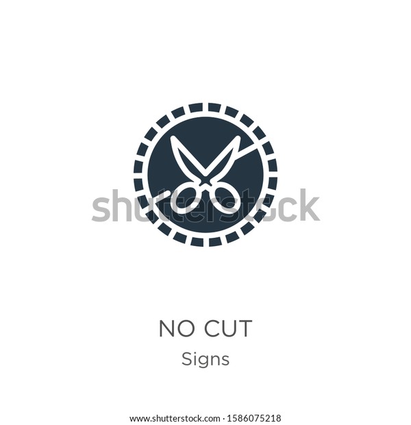 No Cut Icon Vector Trendy Flat Stock Vector (Royalty Free) 1586075218 ...