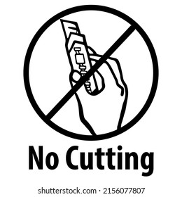 No Cutting Icon Template Isolated On Stock Vector (Royalty Free ...