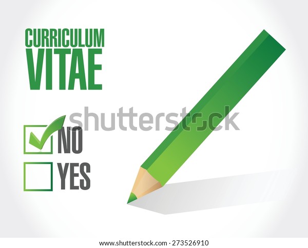 No Cv Curriculum Vitae Approval Sign Stock Vector (Royalty Free ...