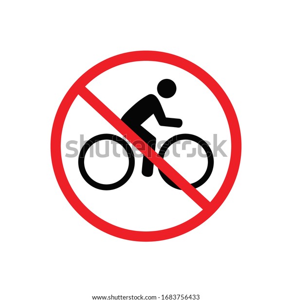 No Cycling No Cycling Signs Vector Stock Vector (Royalty Free) 1683756433