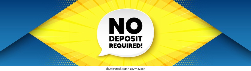 No Deposit Required Background Offer Speech Stock Vector (Royalty Free ...