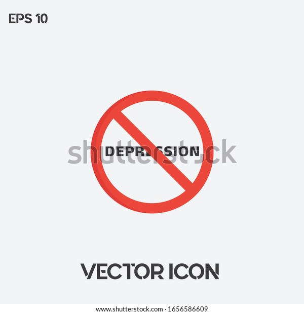 No Depression Vector Icon Illustration Uiux Stock Vector (Royalty Free ...