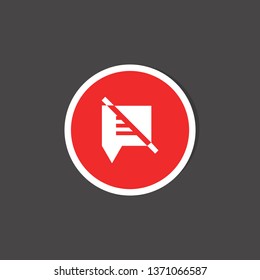 No Dialogue Icon Stock Vector (Royalty Free) 1371066587 | Shutterstock
